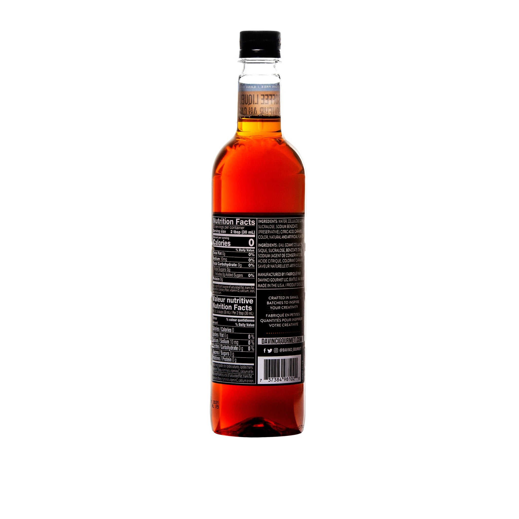 DaVinci Gourmet Sugar-Free Coffee Liqueur Syrup